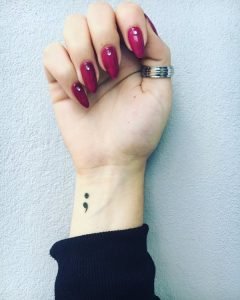 155+ Symbolic Semicolon Tattoos to Punctuate on your Body (with ...