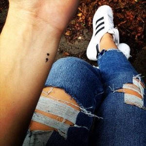 155+ Symbolic Semicolon Tattoos to Punctuate on your Body (with ...