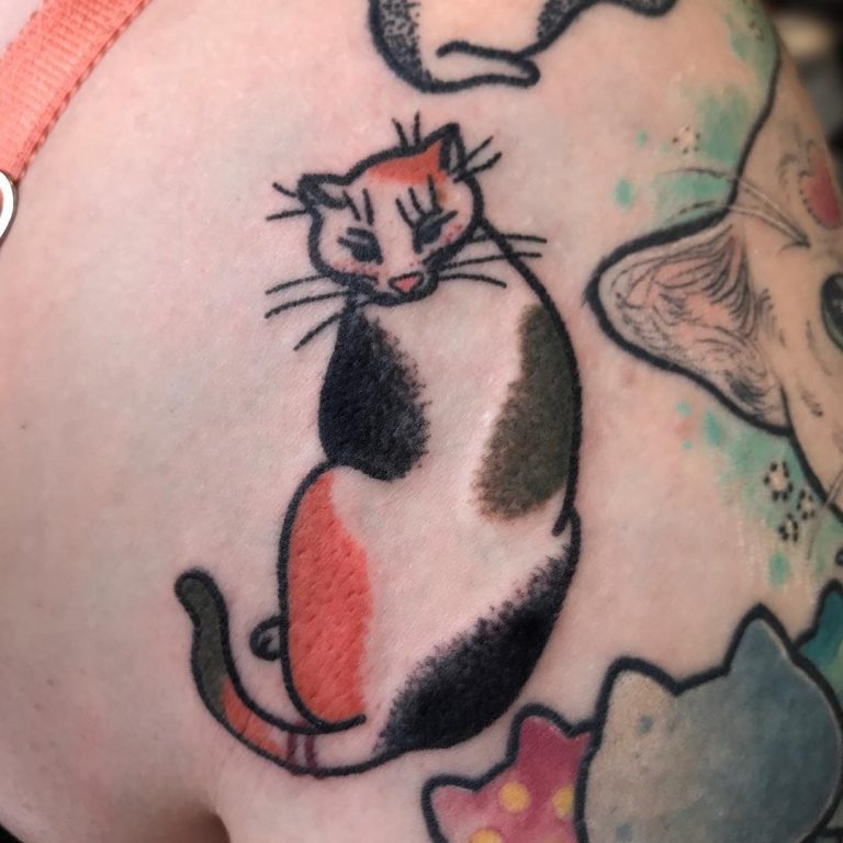 155 Extremely Adorable Cat Tattoos You Should Get This Year - Wild ...