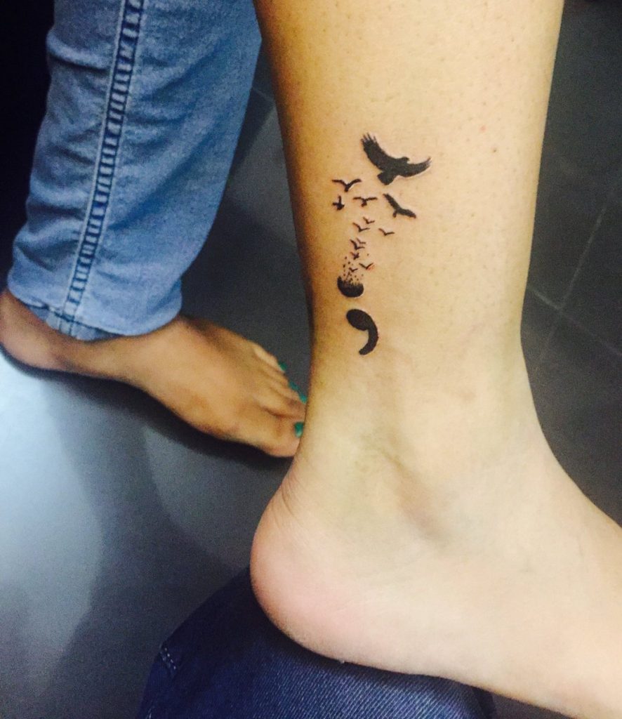 155+ Symbolic Semicolon Tattoos to Punctuate on your Body (with ...