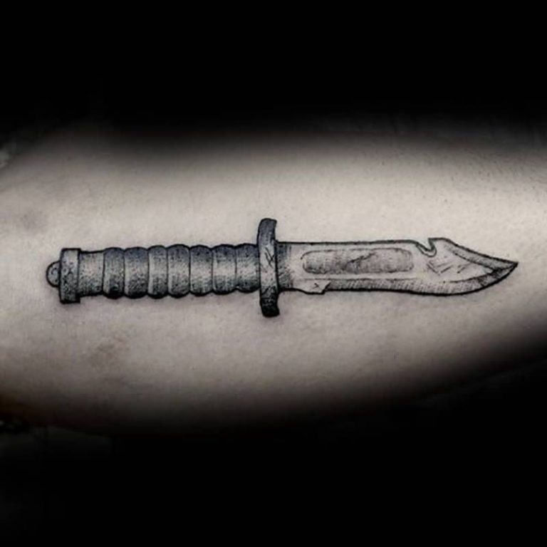 91 Most Attractive Knife (or Dagger) Tattoos You can Try - Wild Tattoo Art