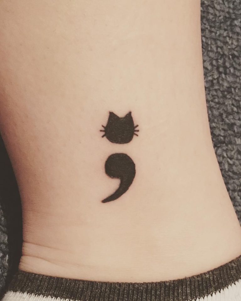 155+ Symbolic Semicolon Tattoos to Punctuate on your Body (with ...