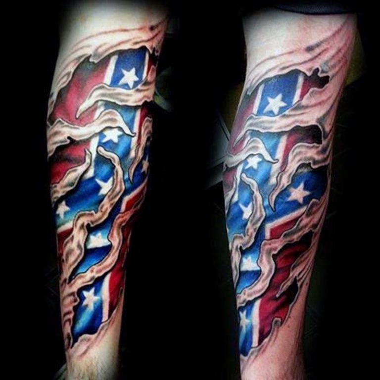 125+ Rebel Flag Tattoo with Amazing Design Ideas - Wild Tattoo Art