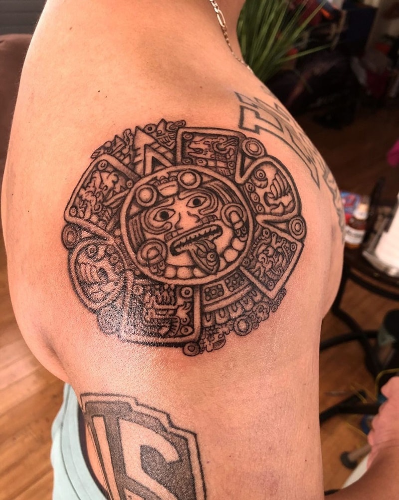 Mayan Sun Symbol Tattoo