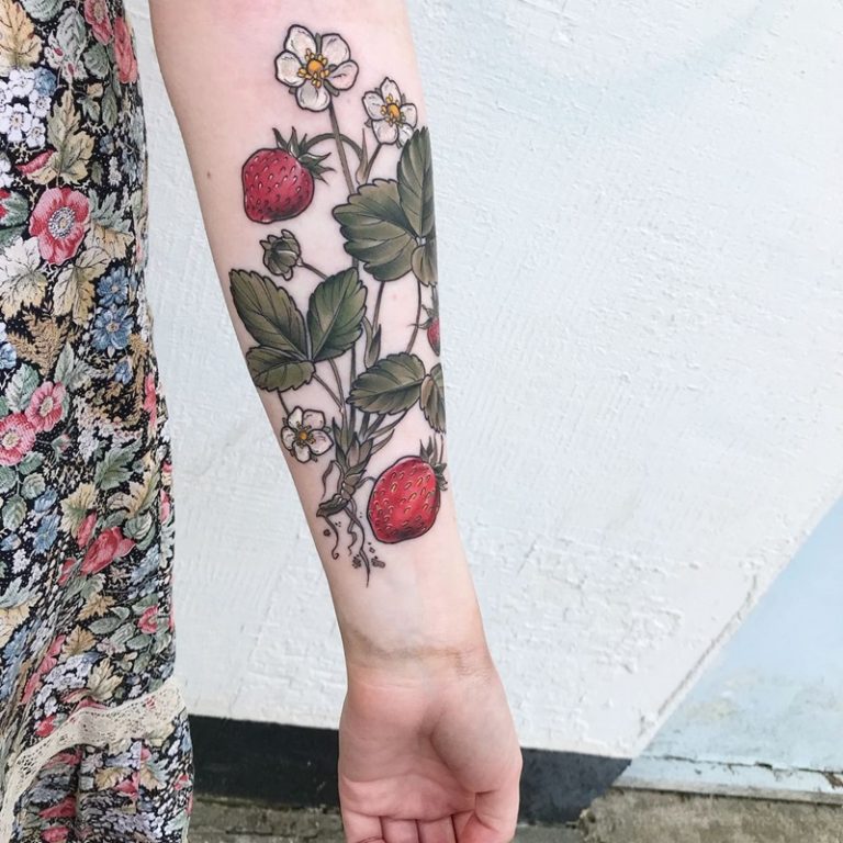 125 Amazing Strawberry Tattoos Ideas you should know - Wild Tattoo Art